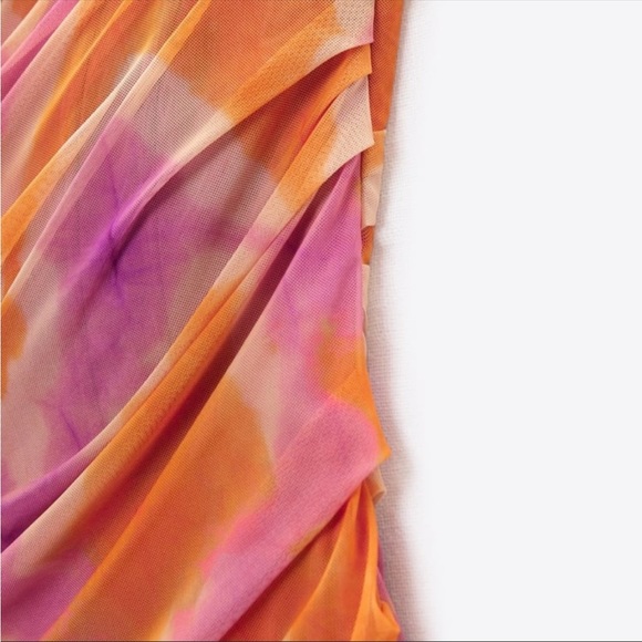 Zara | Dresses | Zara Print Dress With Tulle New With Tags | Poshmark